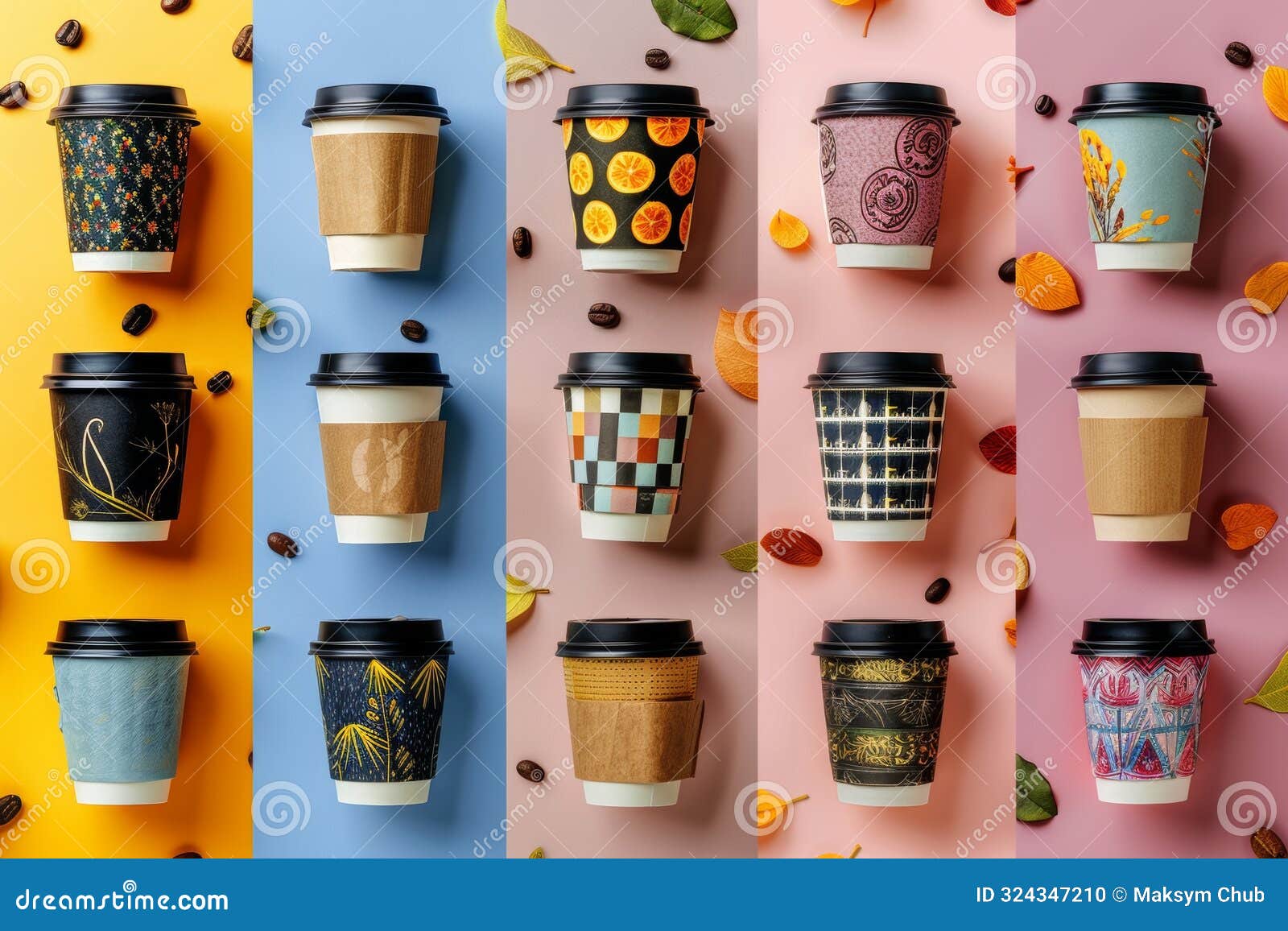 Variety of Disposable Coffee Cups for Single Use Hot Beverages in ...