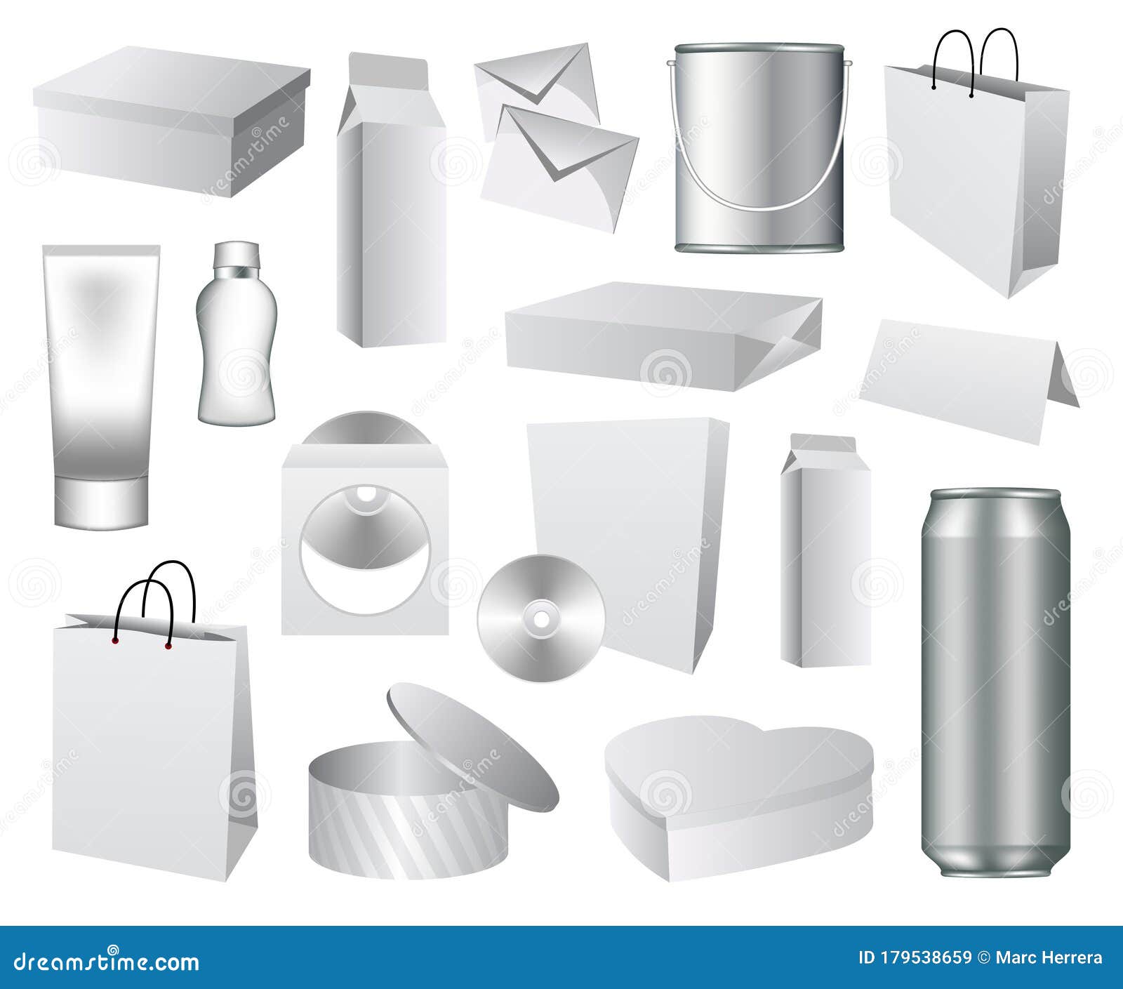 Variety of Disposable Packaging Set Stock Illustration - Illustration ...