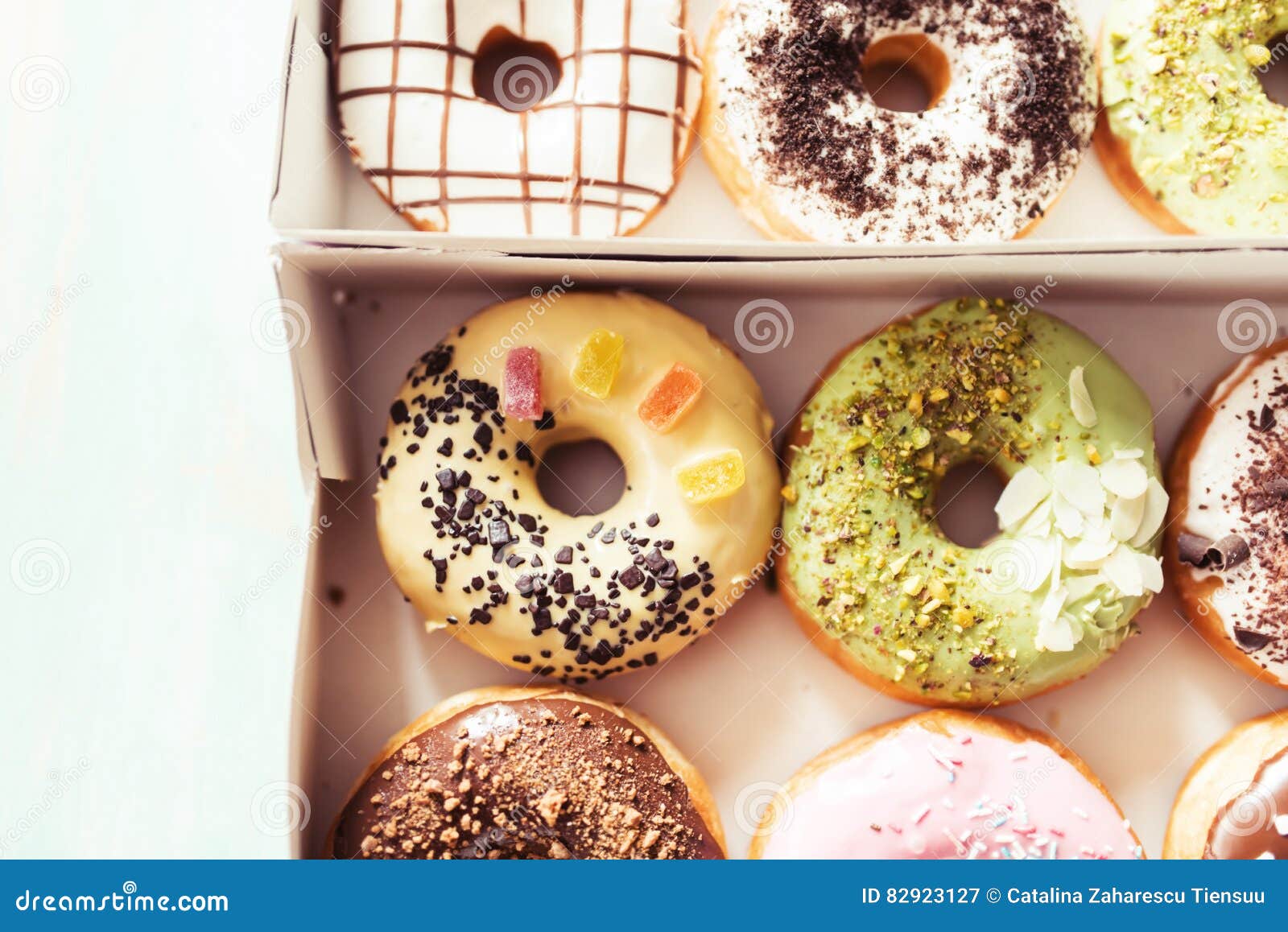 Variety of donuts stock image. Image of delivery, choco - 82923127