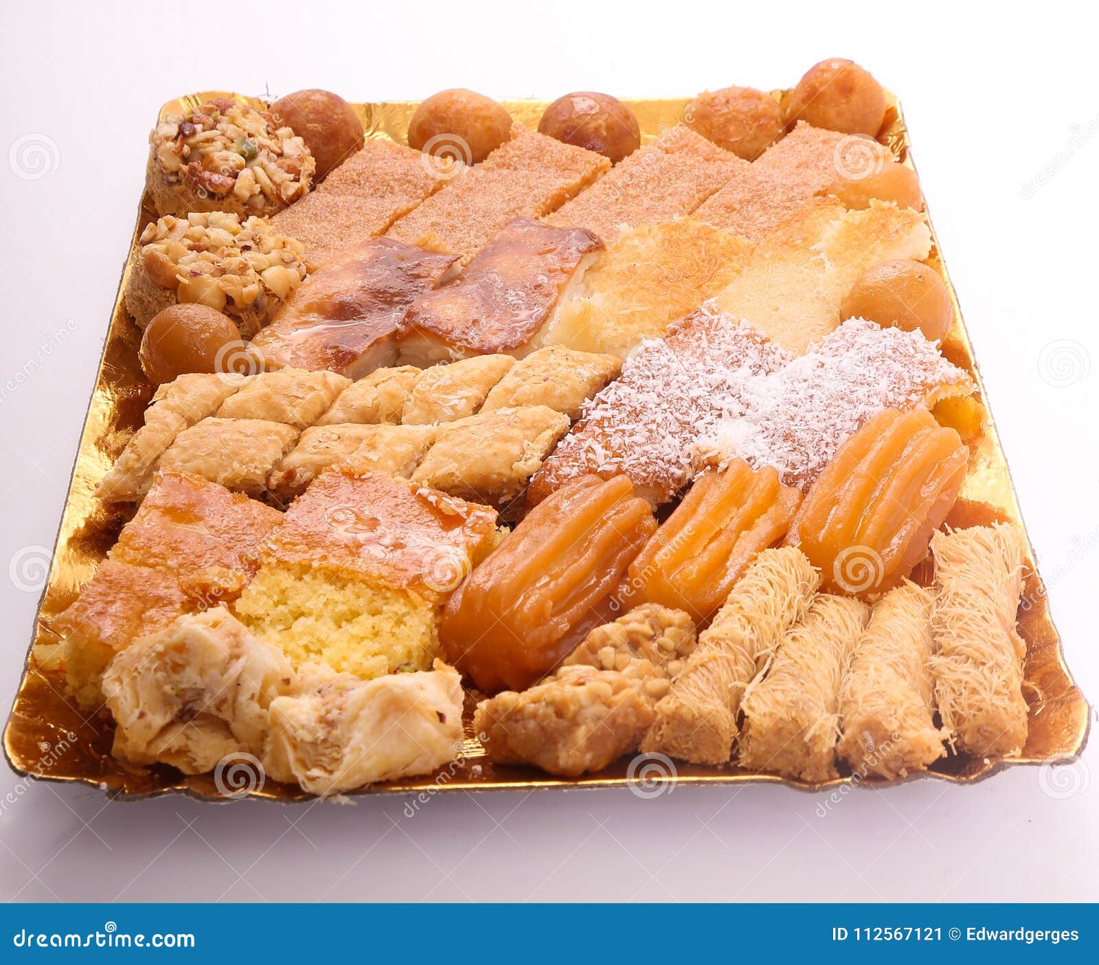 Eastern sweets top view stock image. Image of delight - 112567121
