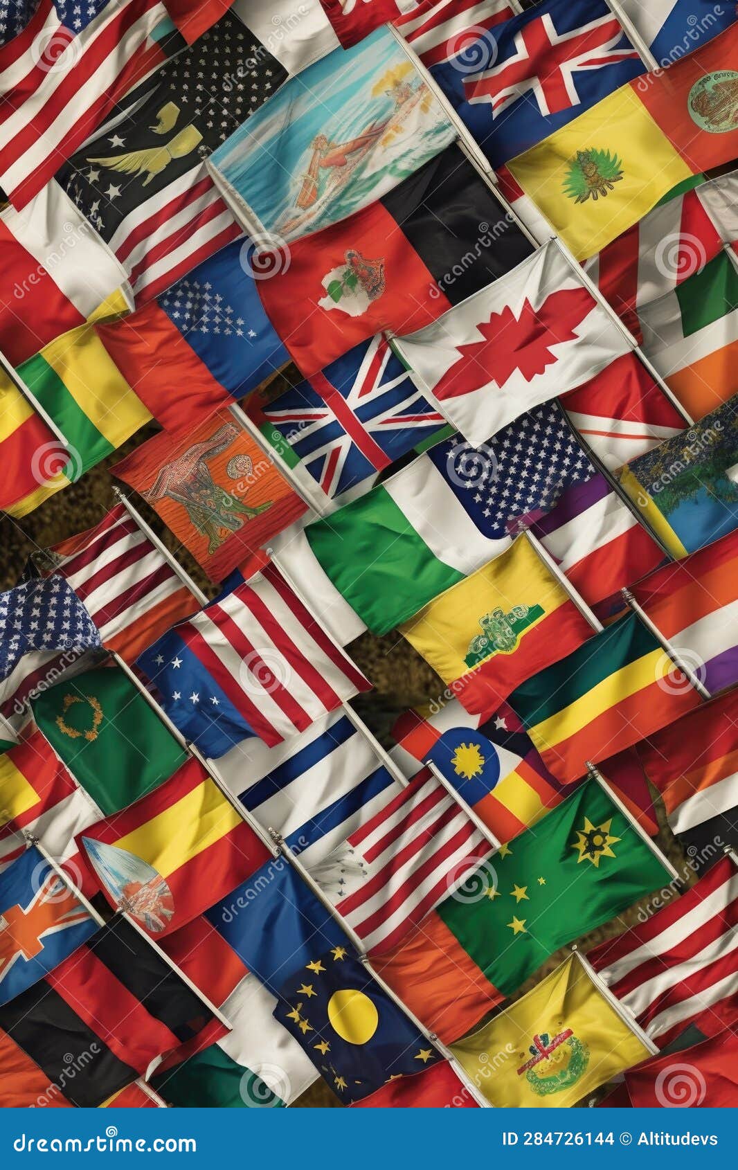 Variety of Flags from Different Countries Stock Illustration ...