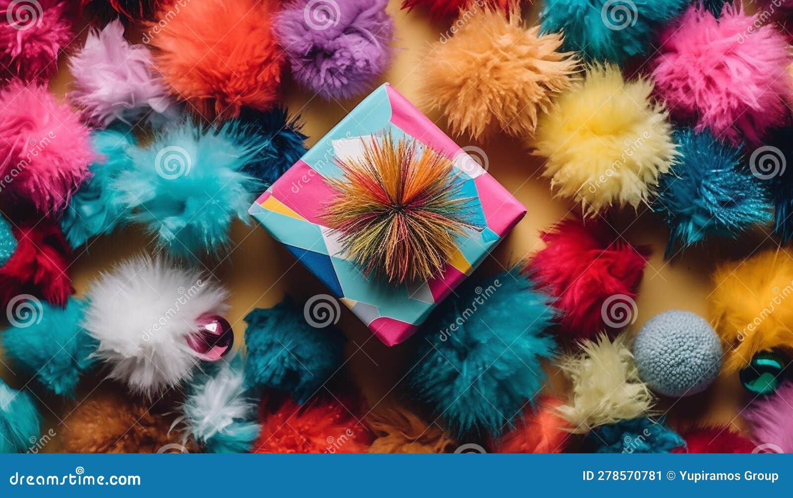 Variety of Fluffy Toys in Multi Colored Packets for Winter Celebration ...