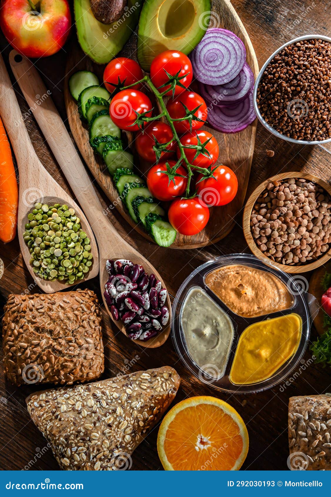 A Variety of Food Products Representing Balanced Diet Stock Image ...