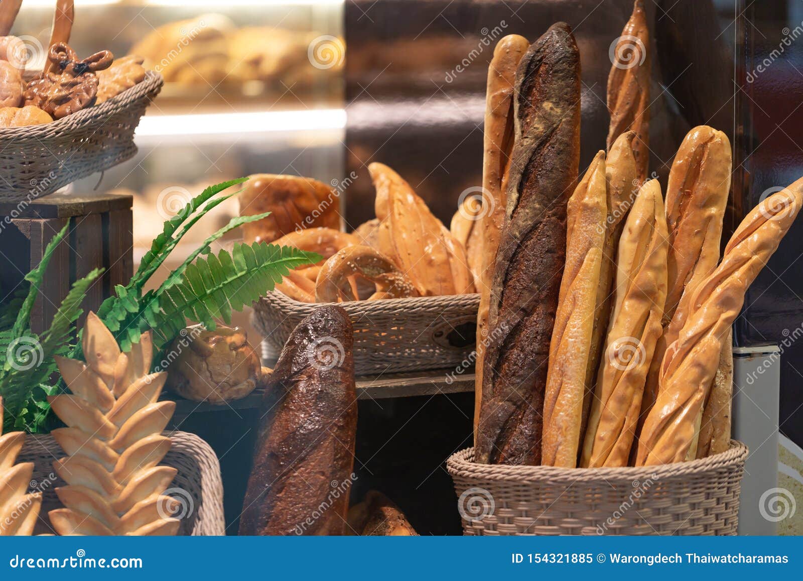 Variety of Fresh Bread in a Supermarket Stock Image - Image of flour ...