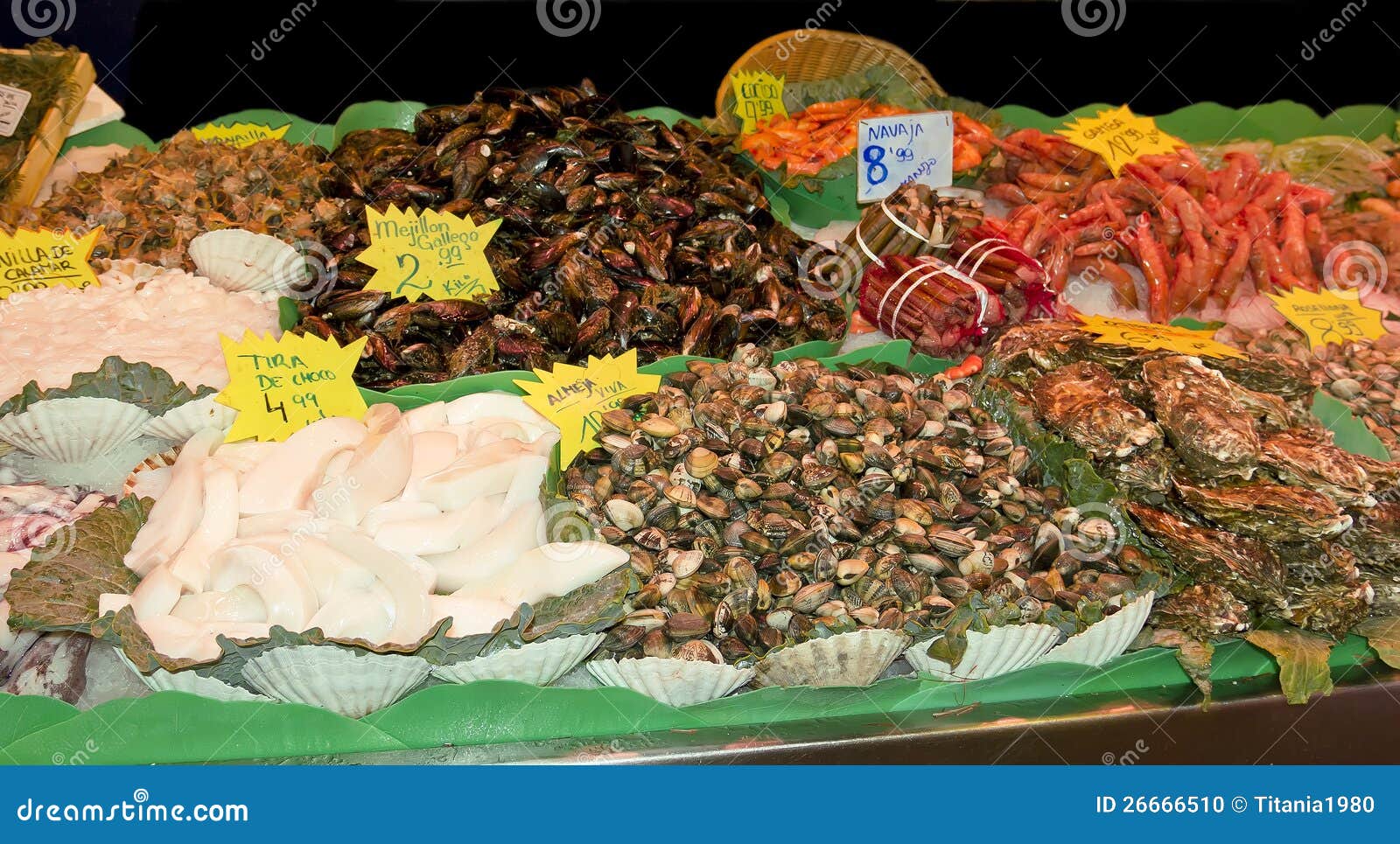 Variety of Fresh Fish in the Market Stock Photo - Image of marine ...