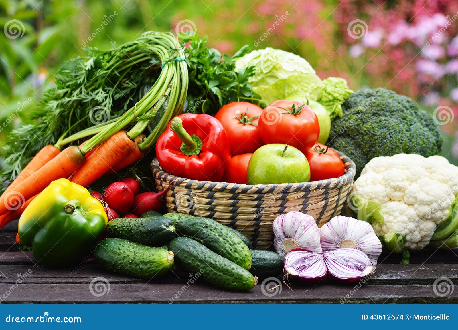 Variety of Fresh Organic Vegetables in the Garden Stock Photo - Image ...