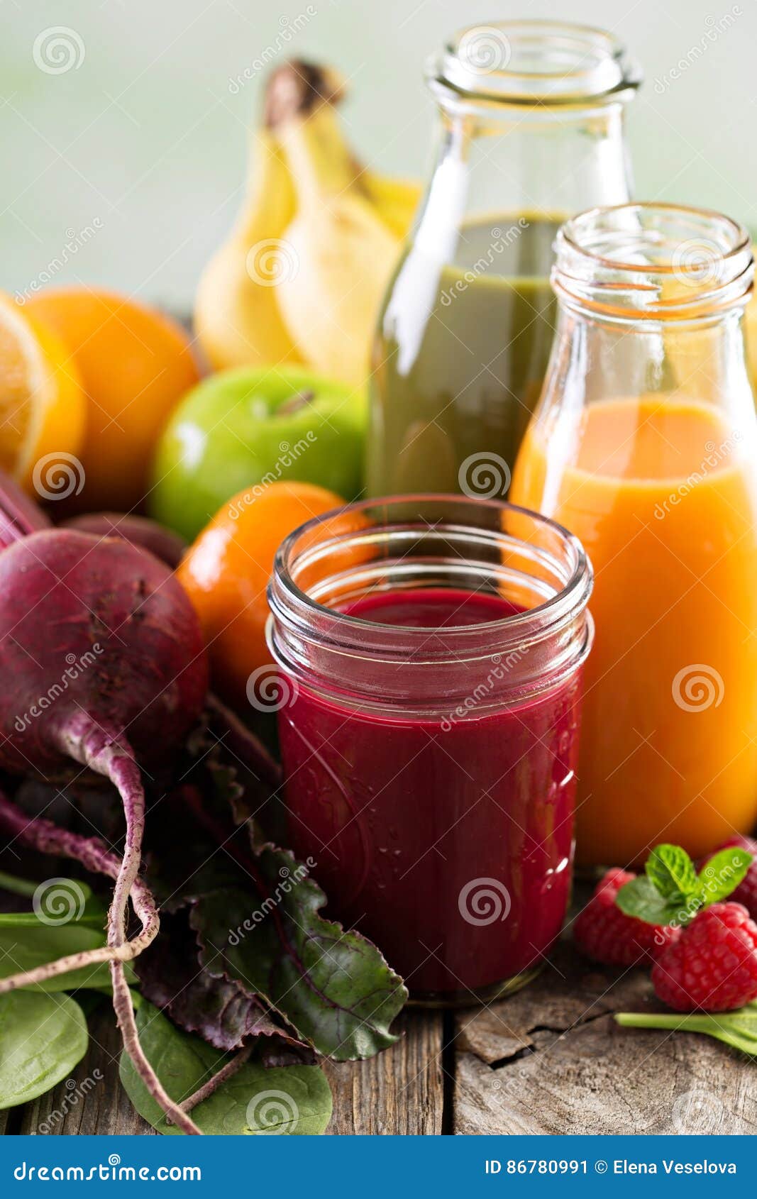 Variety of Fresh Vegetable and Fruit Juices Stock Image - Image of ...