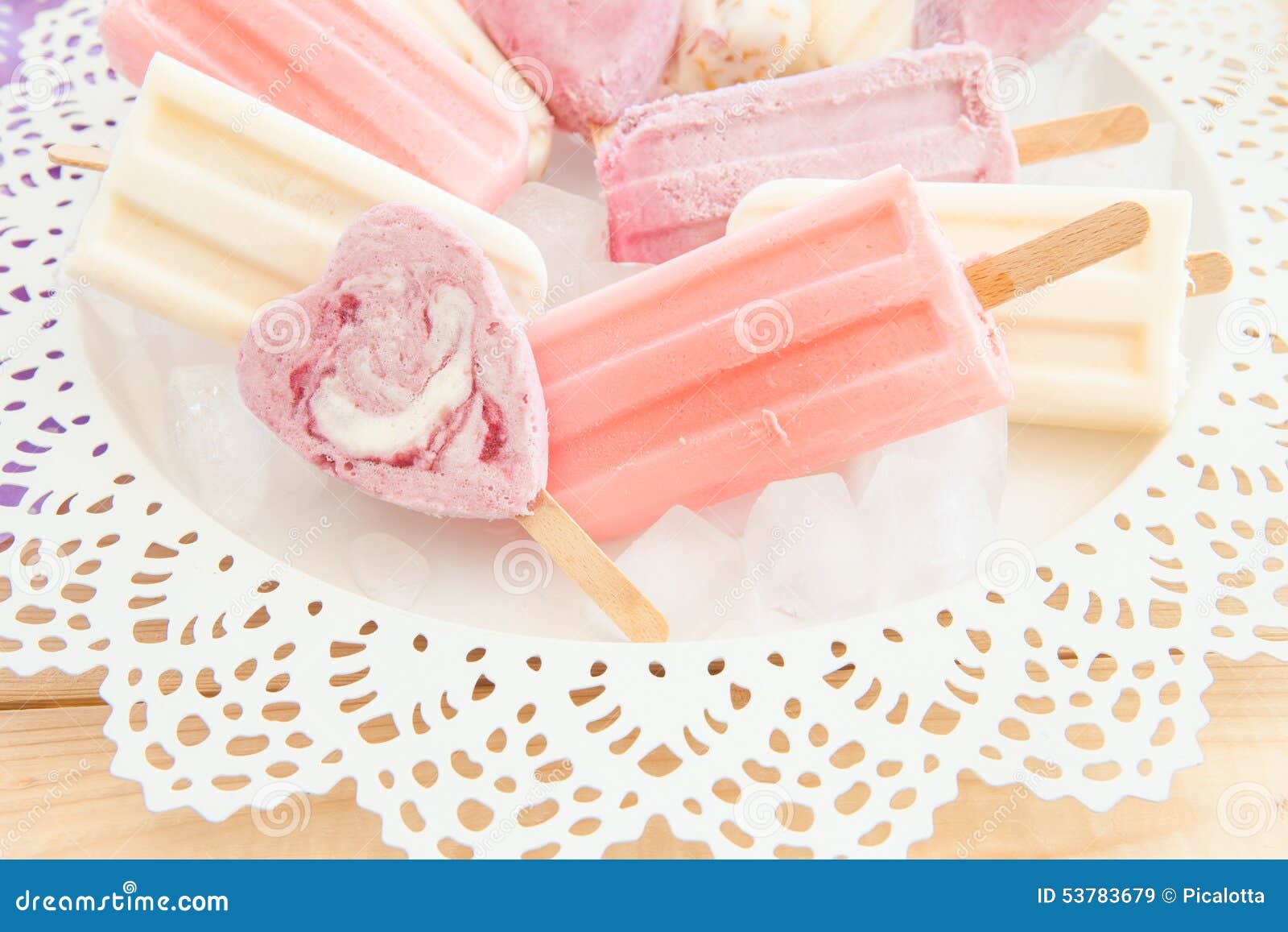 Variety of Frozen Popsicles Stock Image - Image of creamy, delicious ...
