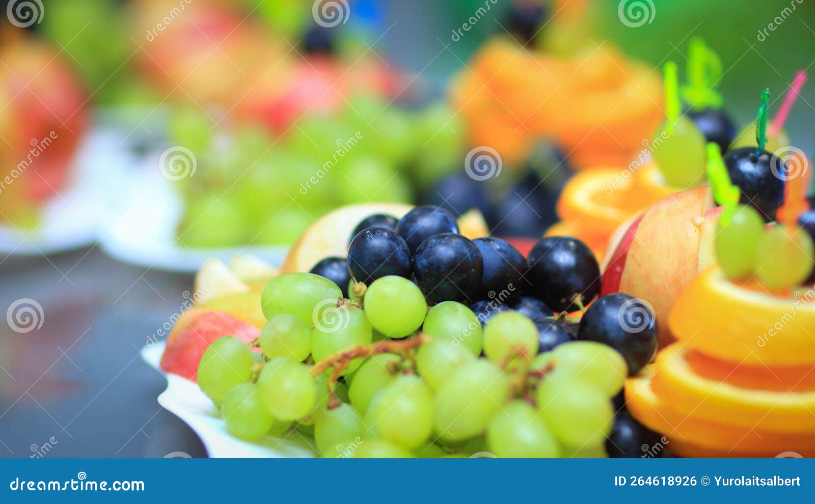 Variety of Fruits on the Table in the Restaurant Stock Photo - Image of ...