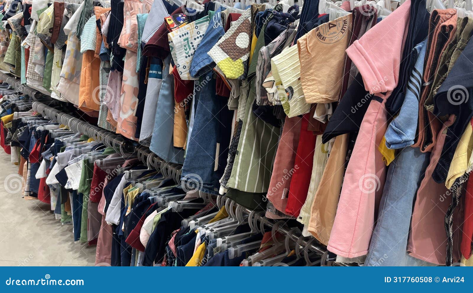 Variety of Grand Clothes Collection for Kids Stock Photo - Image of ...