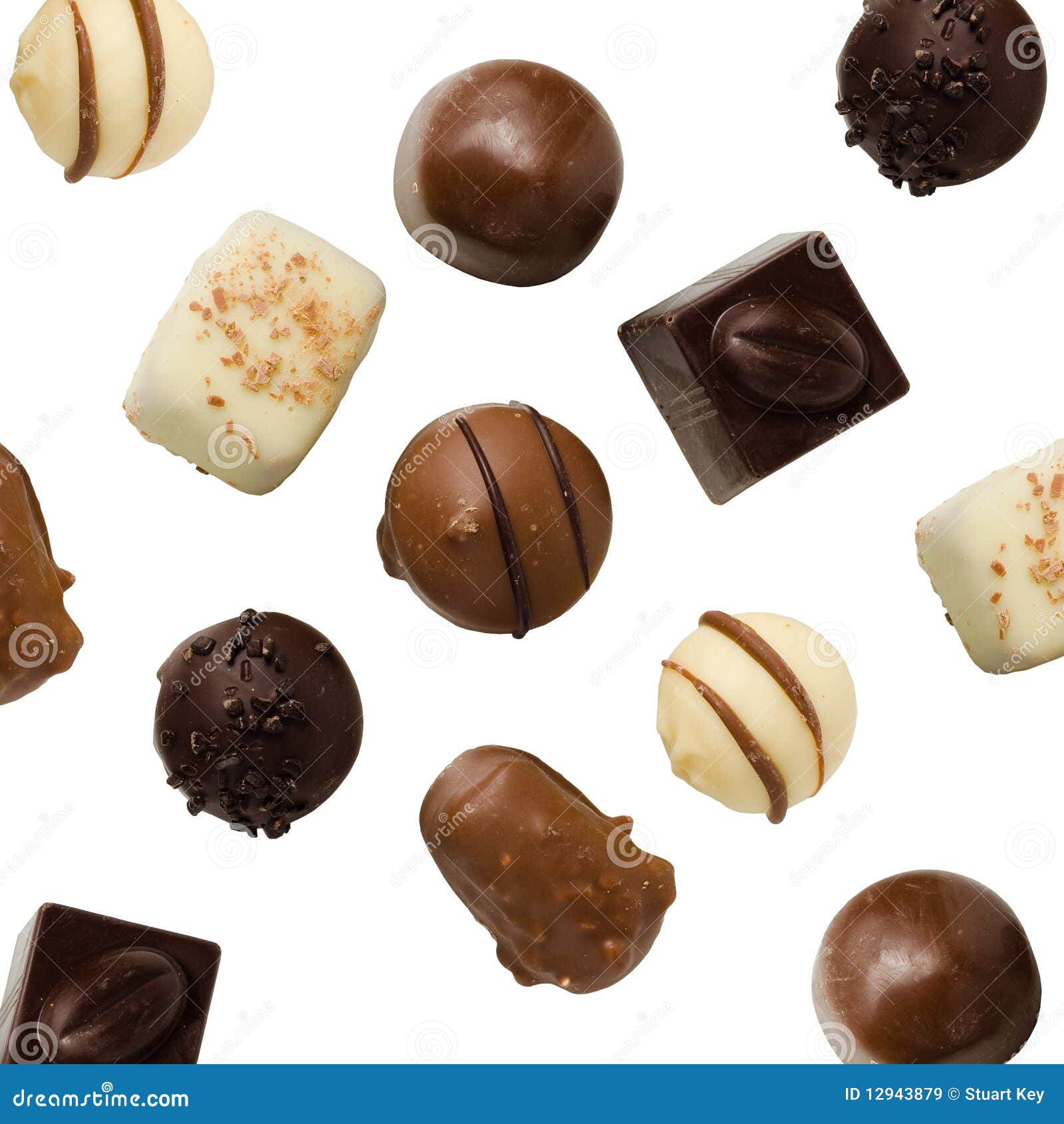Variety of Handmade Chocolates Stock Image - Image of fine, sprinkled ...