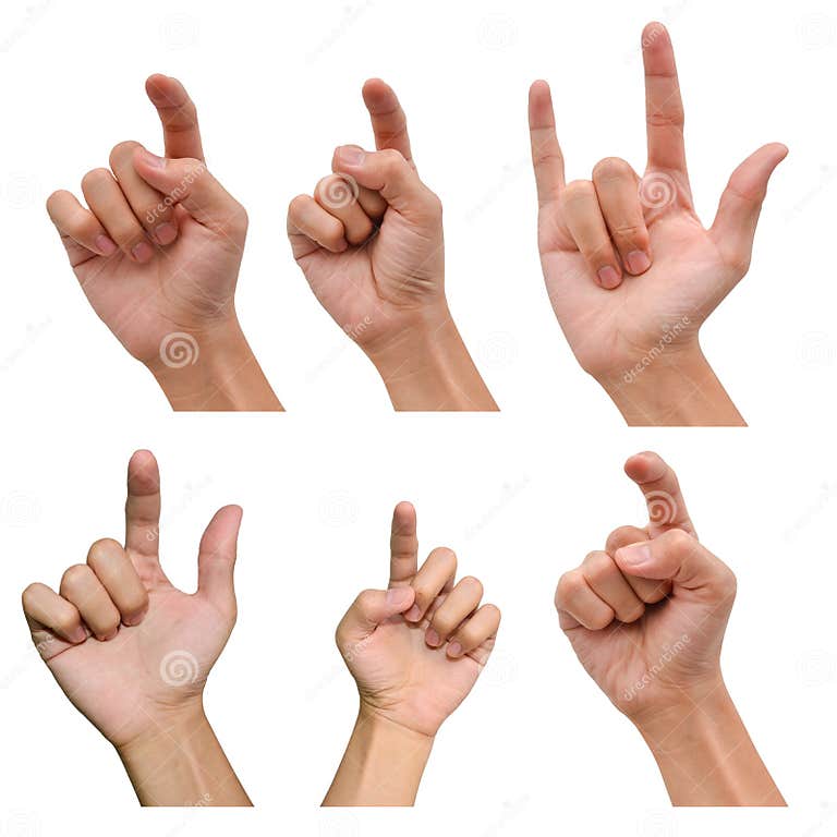 Variety of Hands in Different Poses Stock Photo - Image of abstract ...