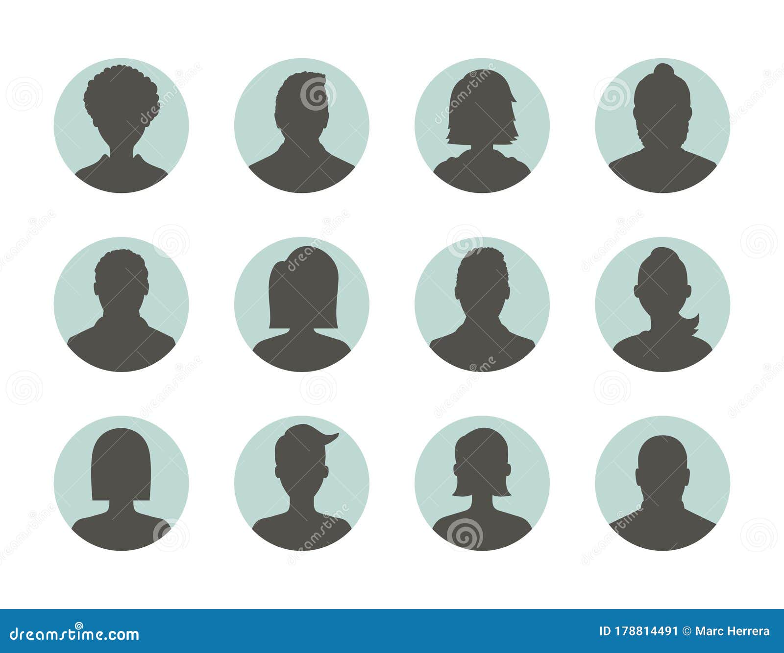 Variety of head avatar set stock vector. Illustration of corporate ...