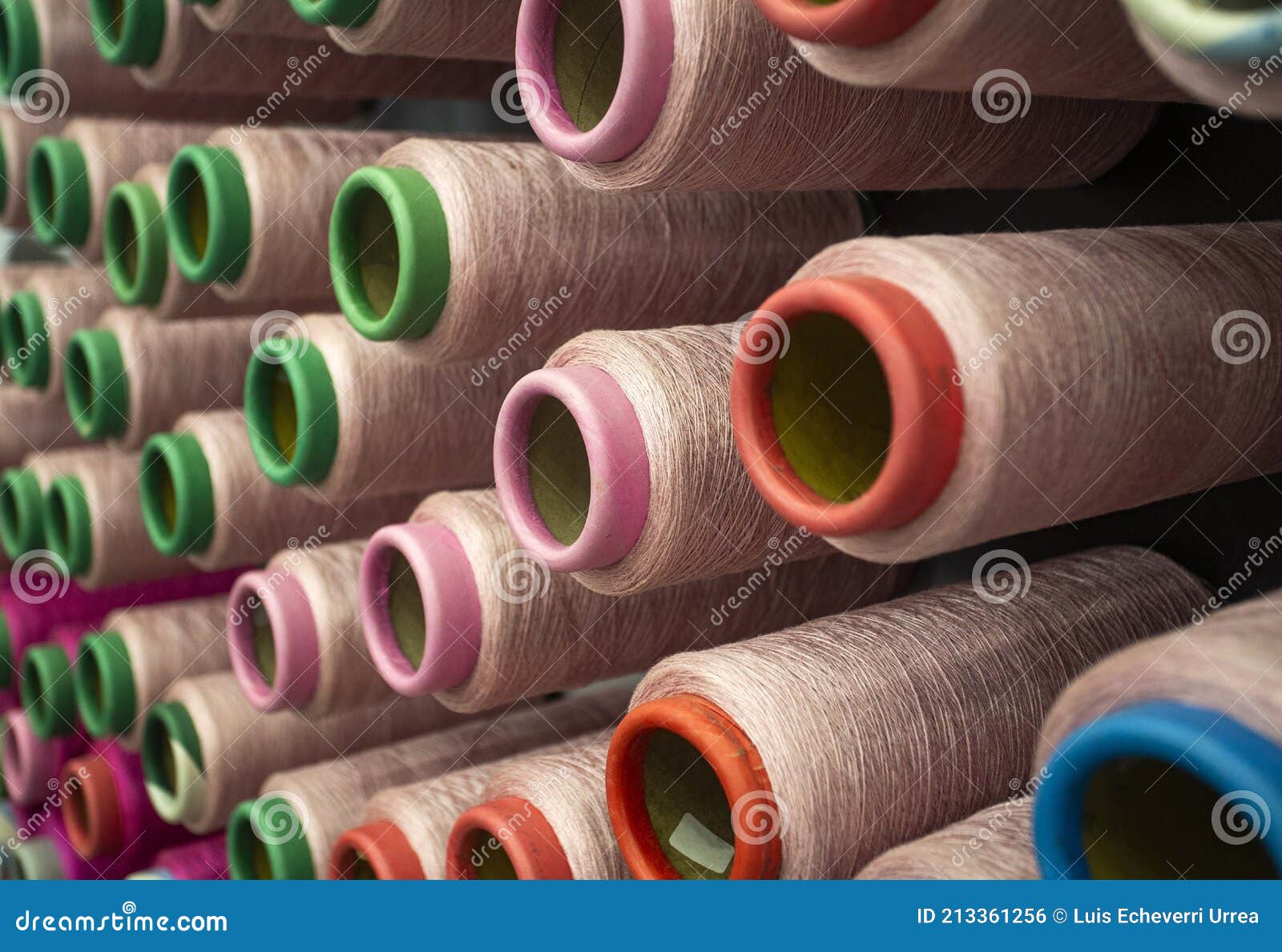 Variety of Industrial Sewing Threads in the Factory Stock Photo - Image ...