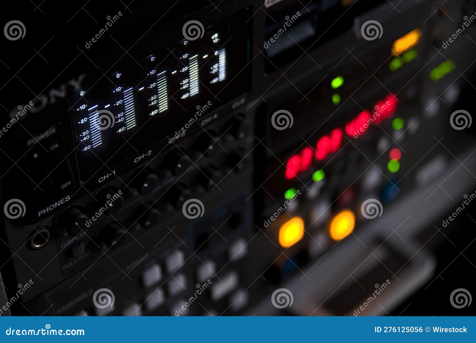 Variety of Knobs and Switches on a Radio Broadcasting Console Stock ...