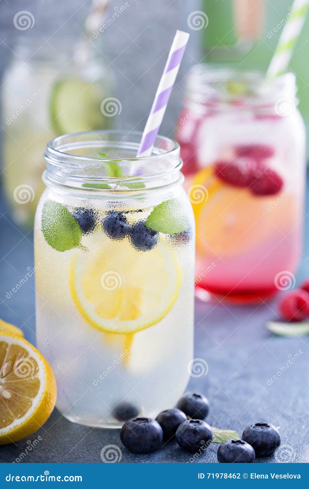Variety of Lemonade in Jars Stock Photo - Image of lemonade, food: 71978462