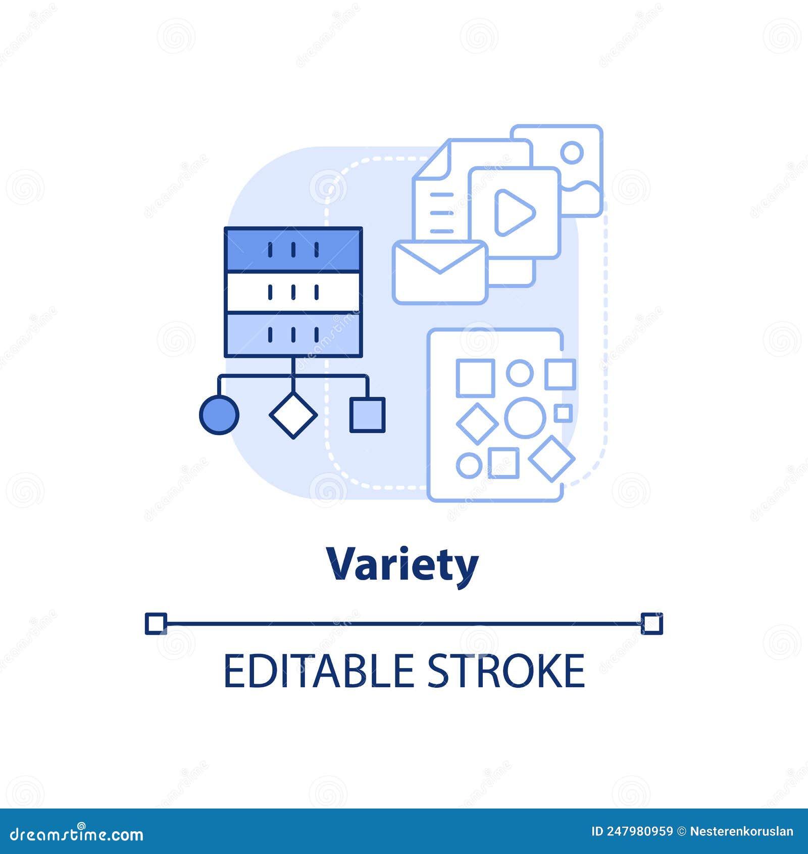 Variety Light Blue Concept Icon Stock Vector - Illustration of variety ...