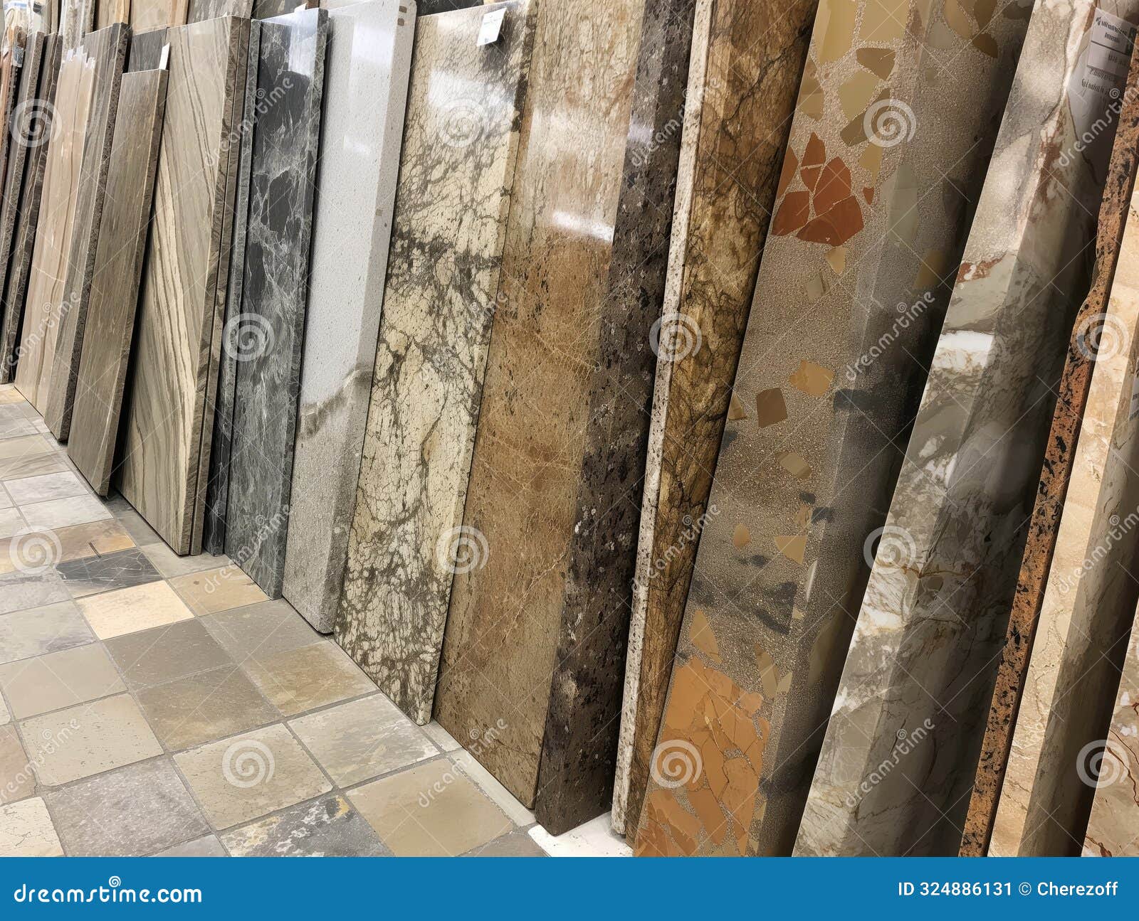 Variety of Marble and Granite Slabs Stock Image - Image of luxury ...
