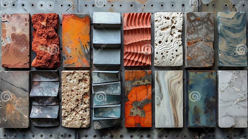 A Variety of Materials with Different Textures and Colors are Arranged ...