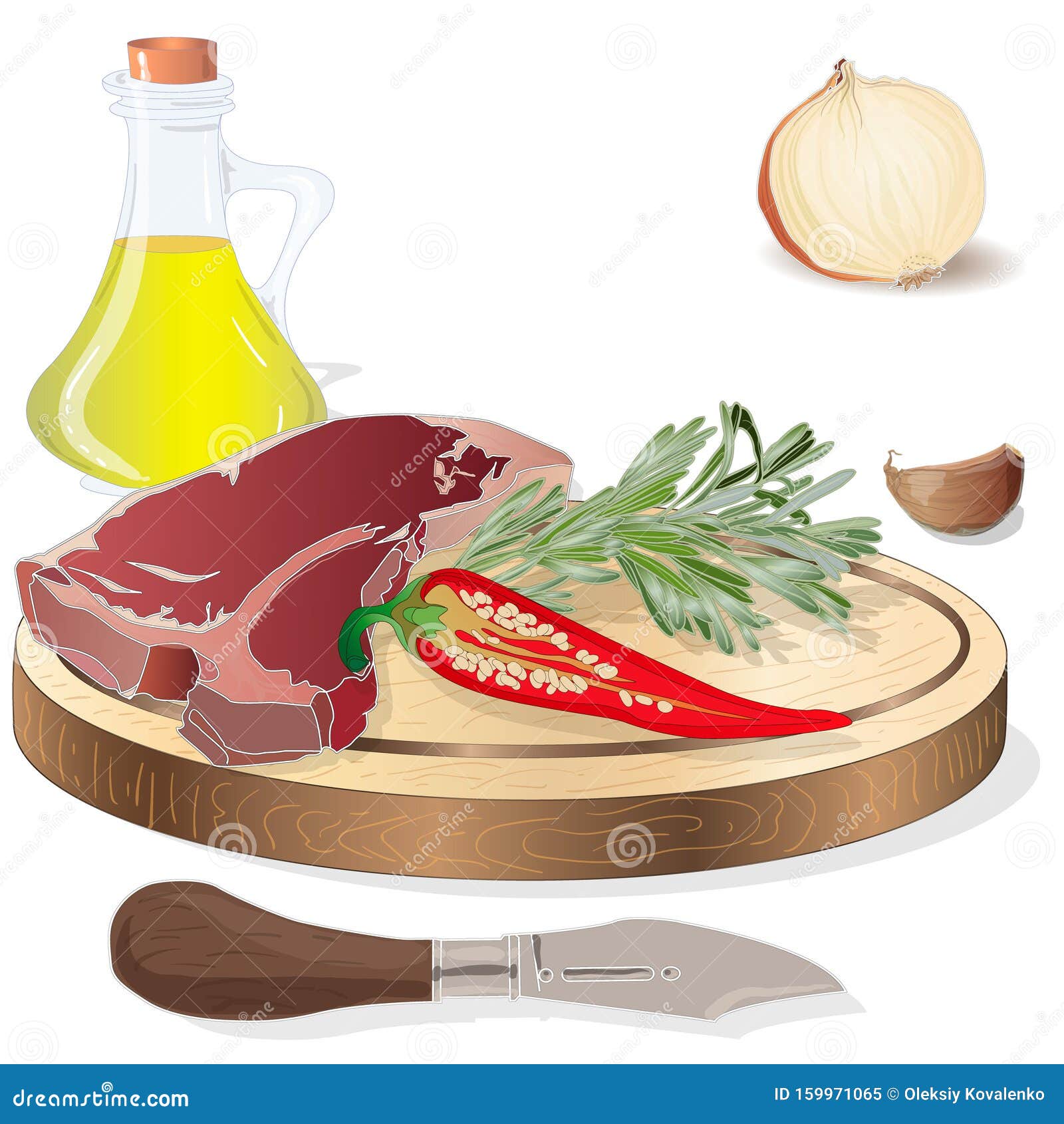 Meat Steaks. Cartoon Fresh And Fried Steaks, Beef, Fish, Pork Steaks ...