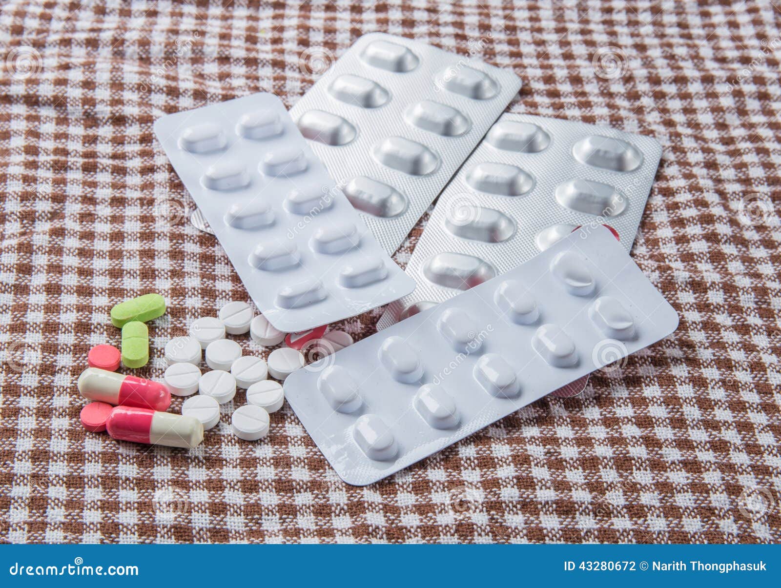 Medicinal Tablets And Capsules On White Background Stock Photography ...