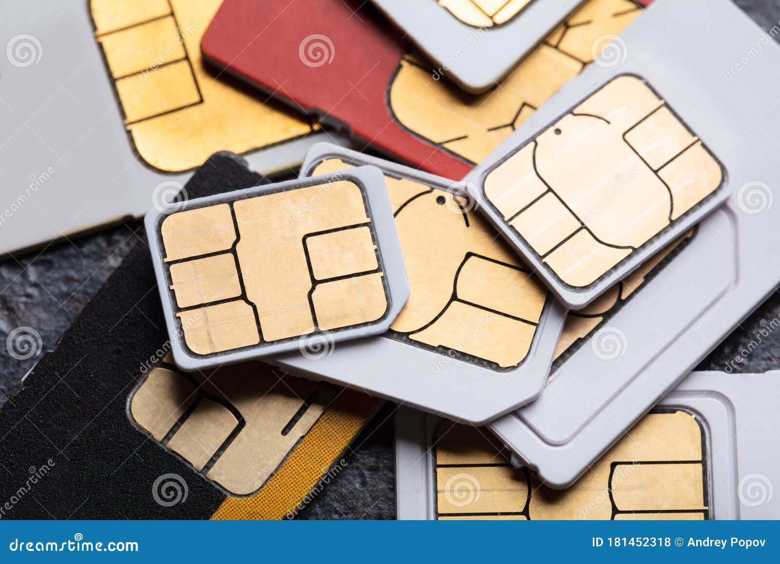 Variety of Mini and Micro Sim Cards Stock Photo - Image of object ...
