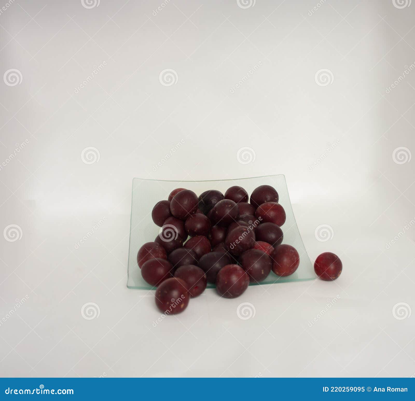 Variety of Mini Plums on a White Background Stock Image - Image of ...