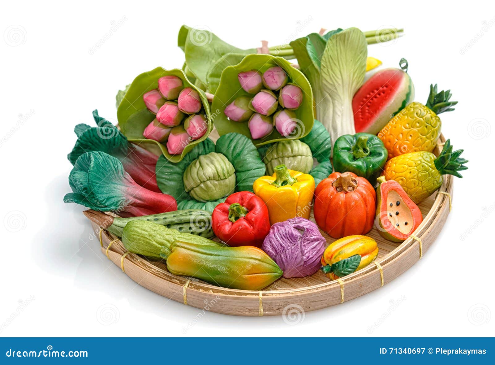 Variety of Miniature Clay Vegetables Stock Image - Image of basket ...