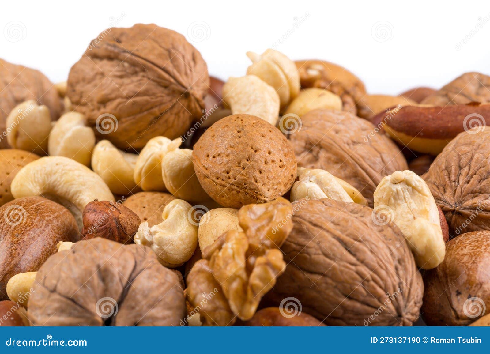 Variety of Mixed Nuts stock photo. Image of food, healthy - 273137190