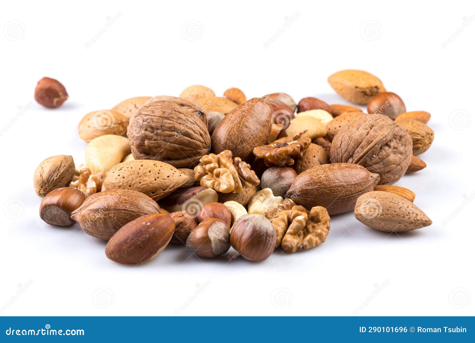 Variety of Mixed Nuts stock photo. Image of cashew, healthy - 290101696