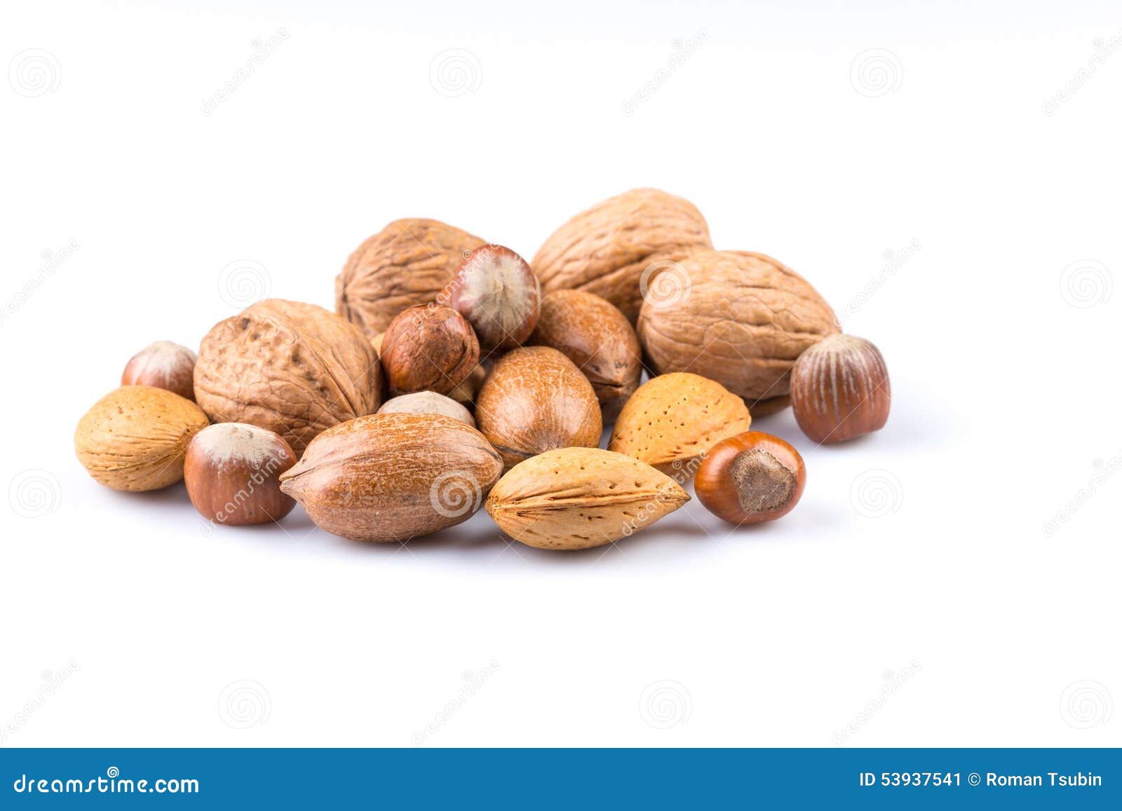 Variety of Mixed Nuts stock image. Image of isolated - 53937541