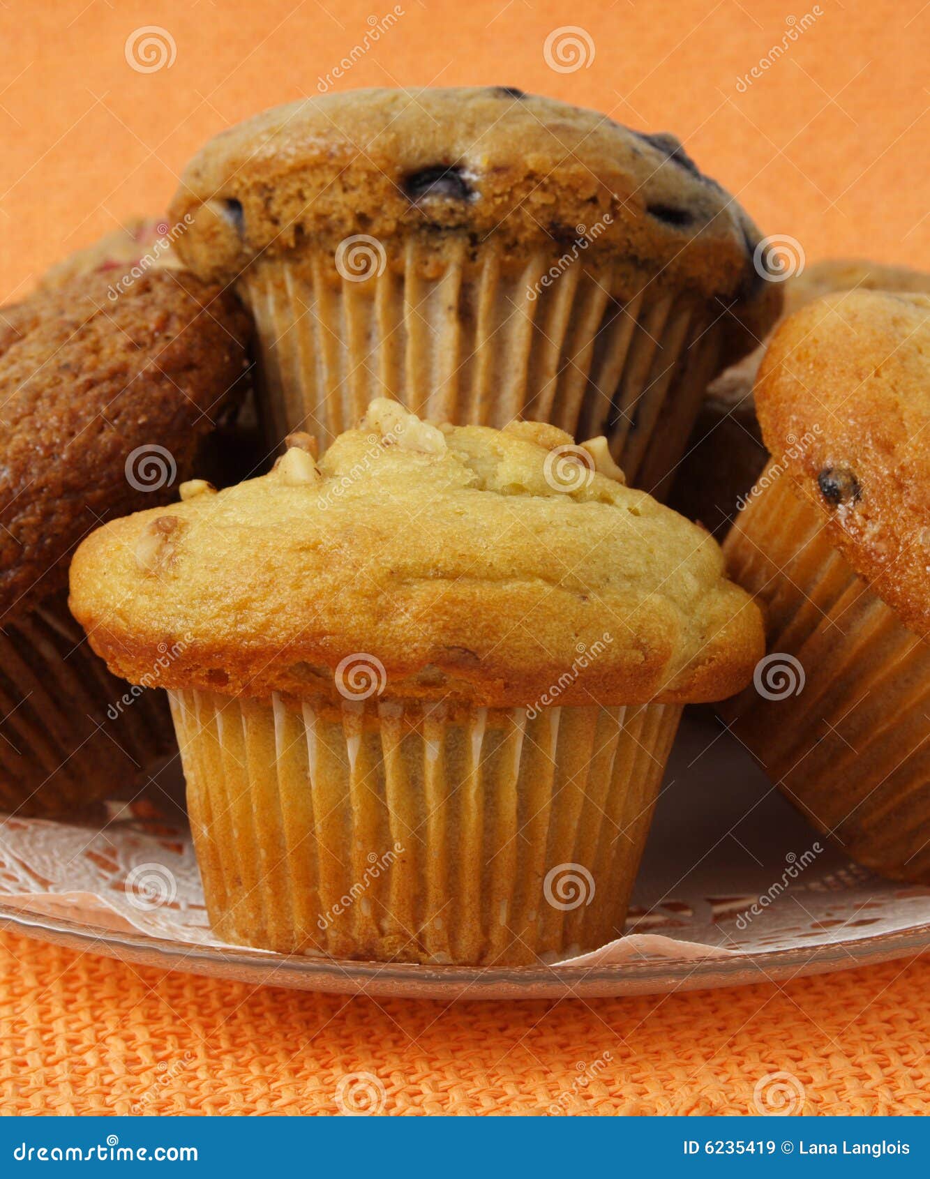 Variety of muffins stock image. Image of paper, closeup - 6235419