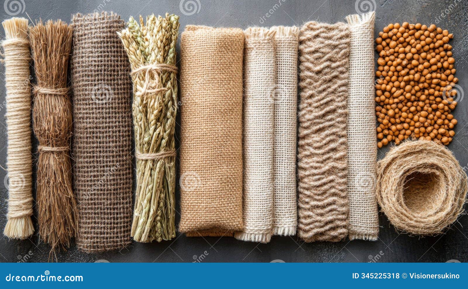 A Variety of Natural Materials for Crafting and Decoration Stock Photo ...