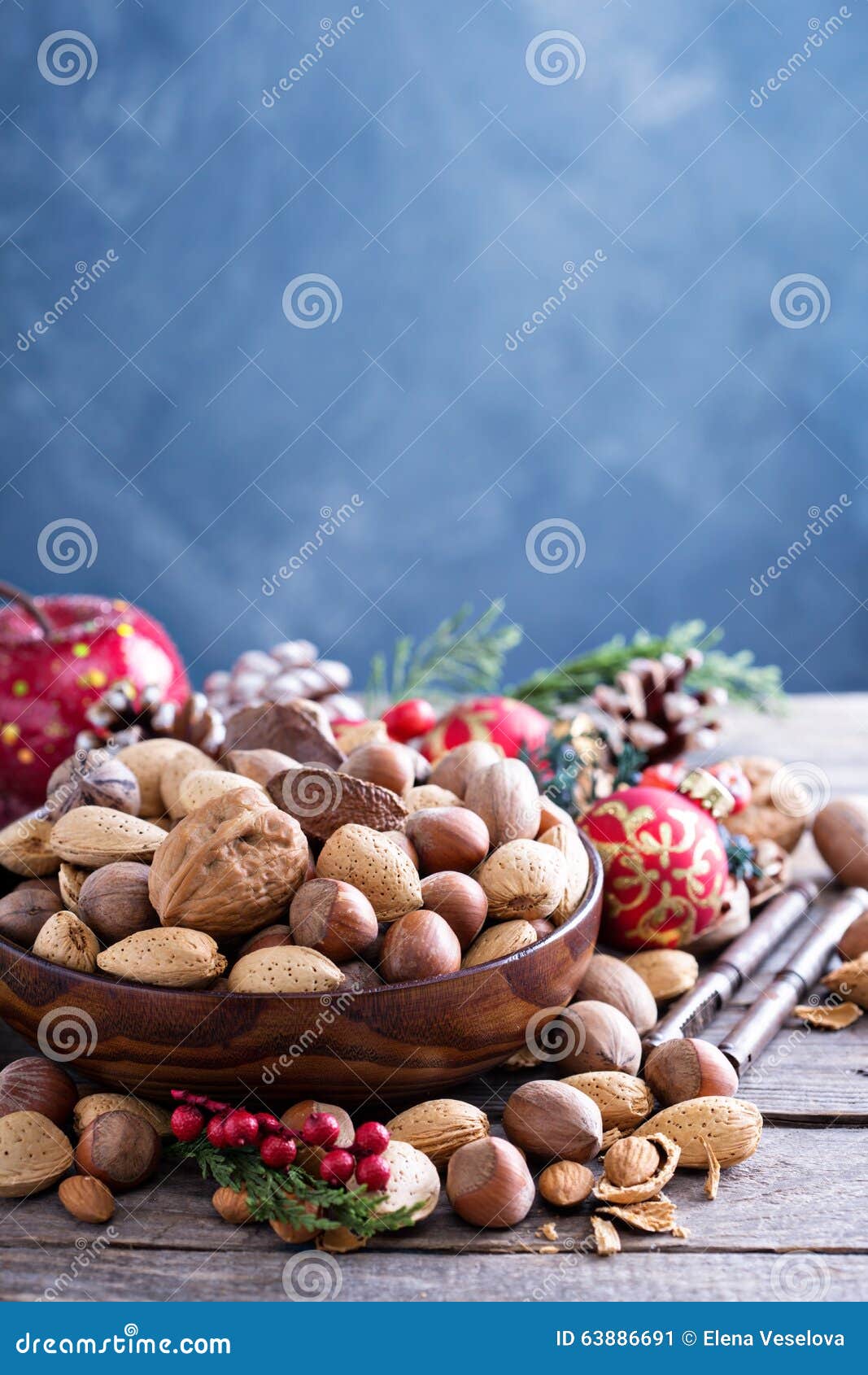Variety of Nuts with Shells in a Bowl Stock Image - Image of bowl, nuts ...