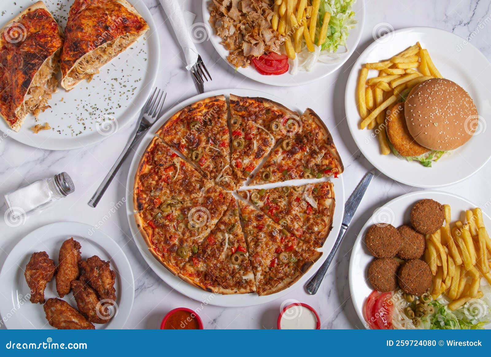 Variety of Pakistani Fast Food Dishes Stock Photo - Image of chutney ...