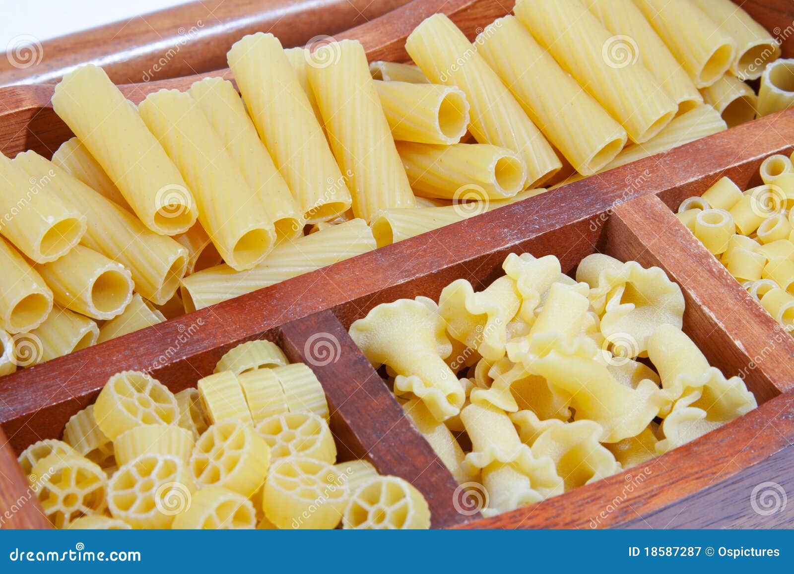 Variety of pasta stock image. Image of close, detail - 18587287