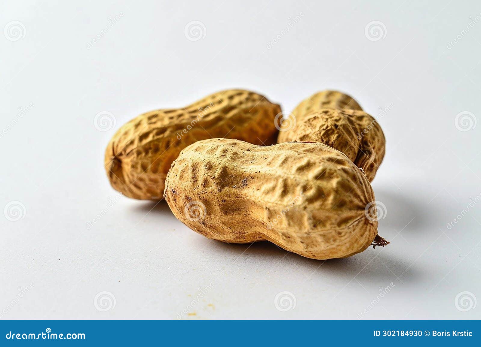 Variety of Peanut Compositions: Close-Up on White Background Stock ...