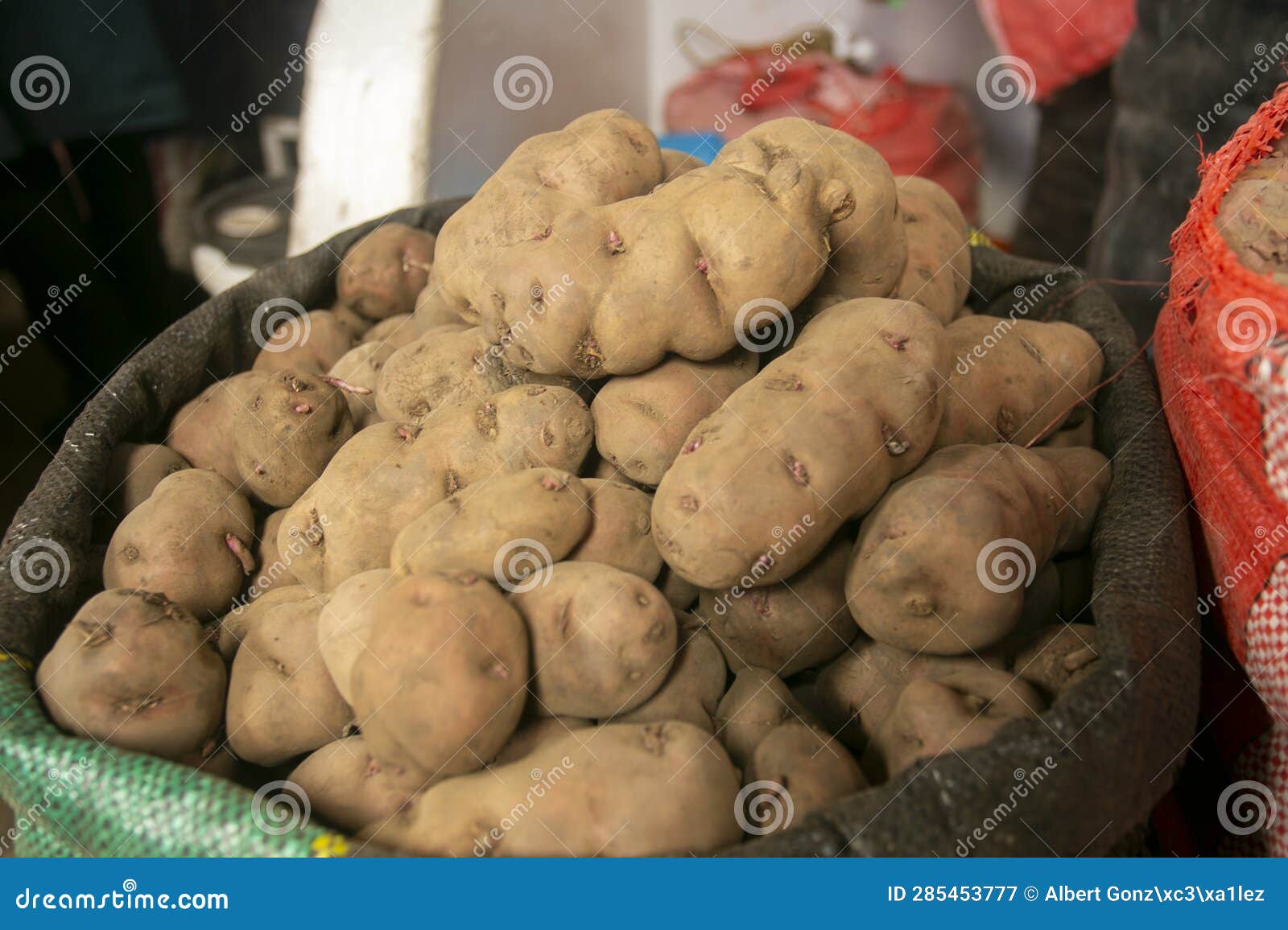 Variety of Peruvian Potatoes in the Central Market of the City of Cusco ...