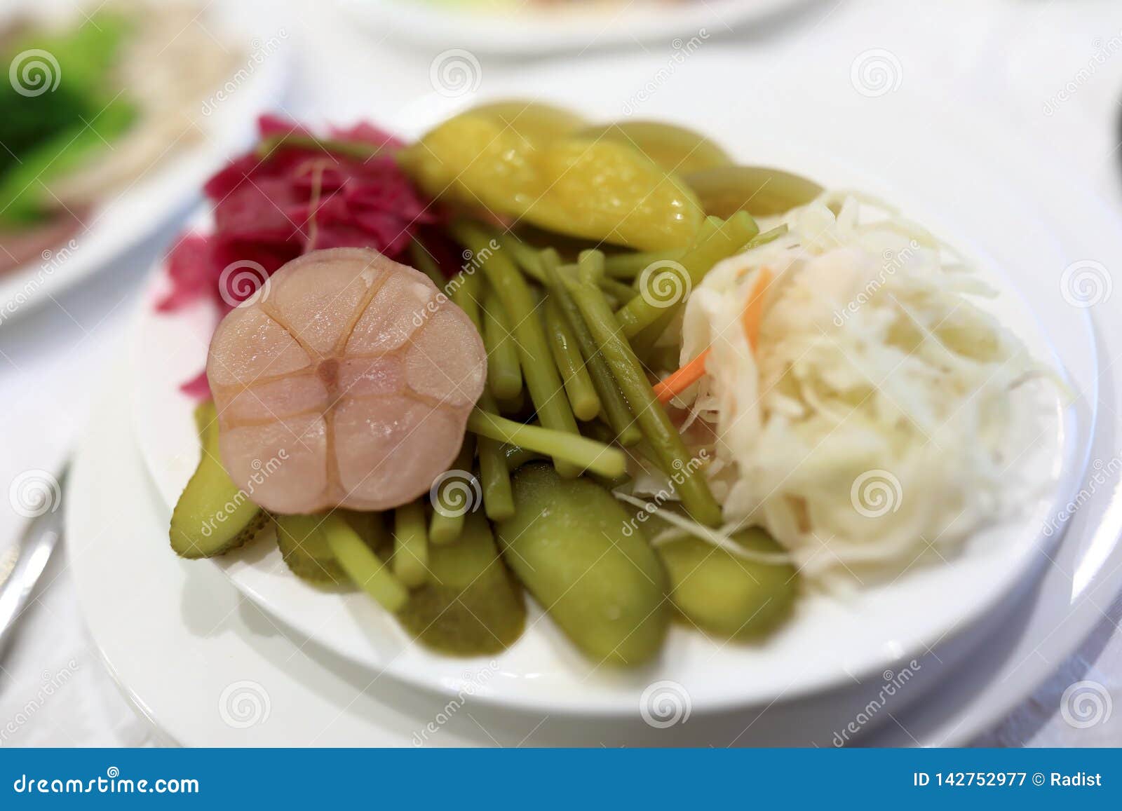 Variety of Pickles on Plate Stock Image - Image of food, natural: 142752977