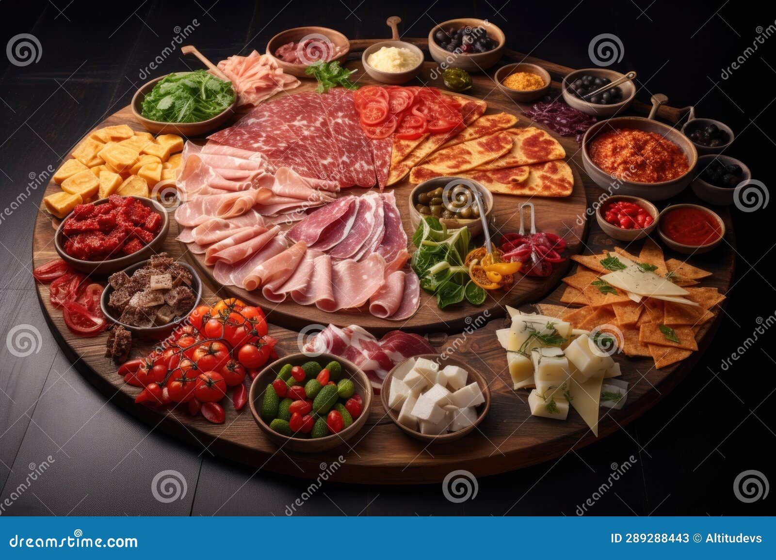 Variety of Pizza Toppings Spread Out on Board Stock Image - Image of ...