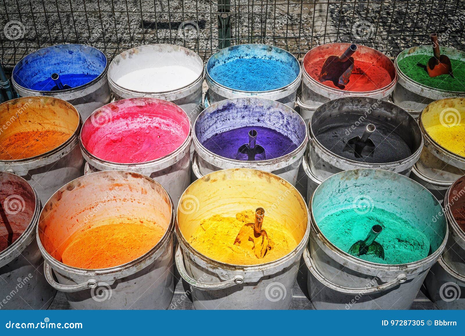 Variety of powder paints stock image. Image of culture - 97287305