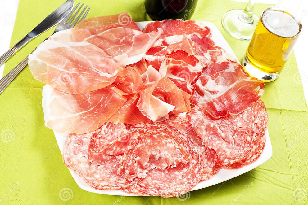 A Variety of Processed Cold Meat Products Stock Photo - Image of ...