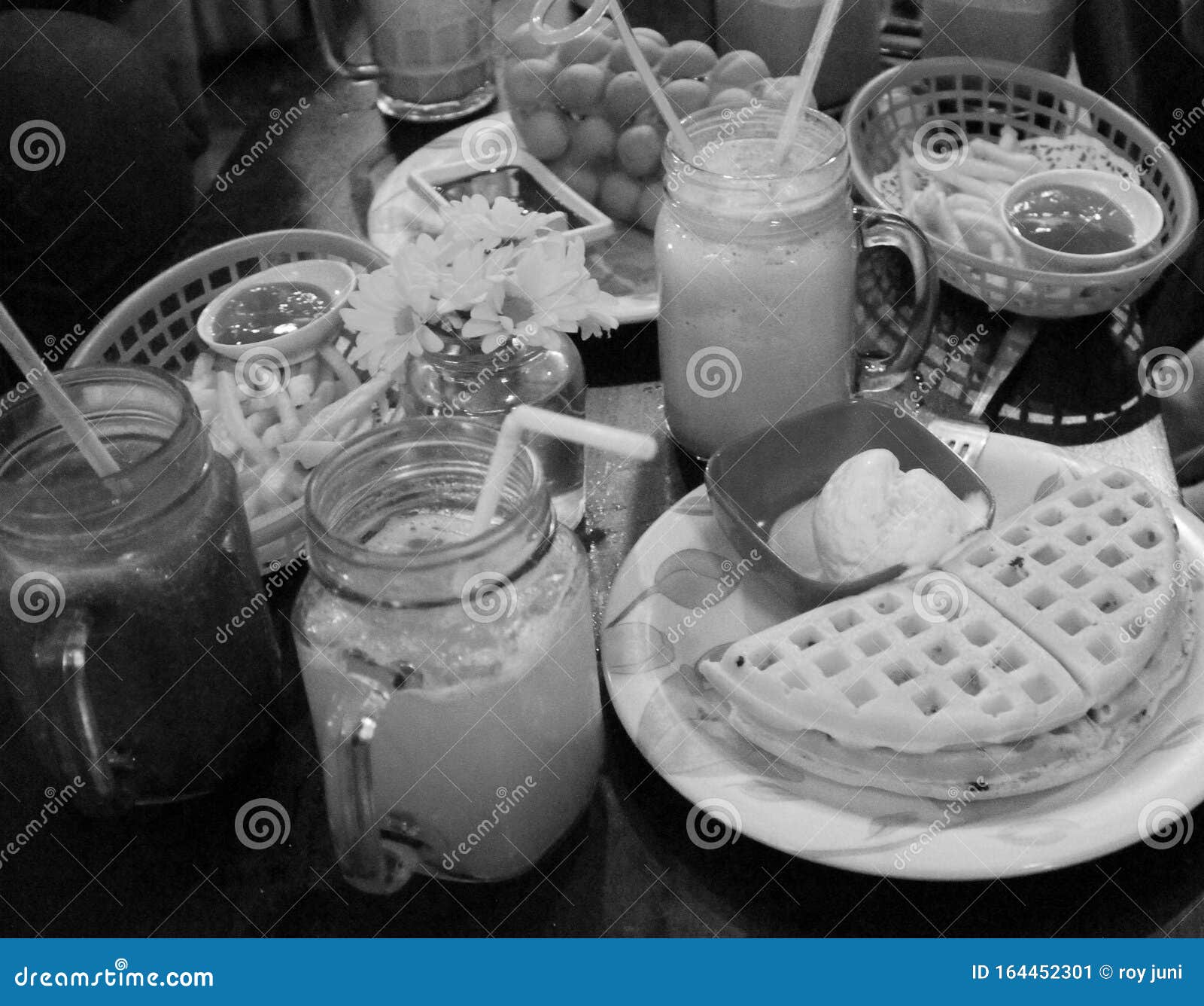 A Variety of Refreshing Foods and Soft Drinks Stock Image - Image of ...