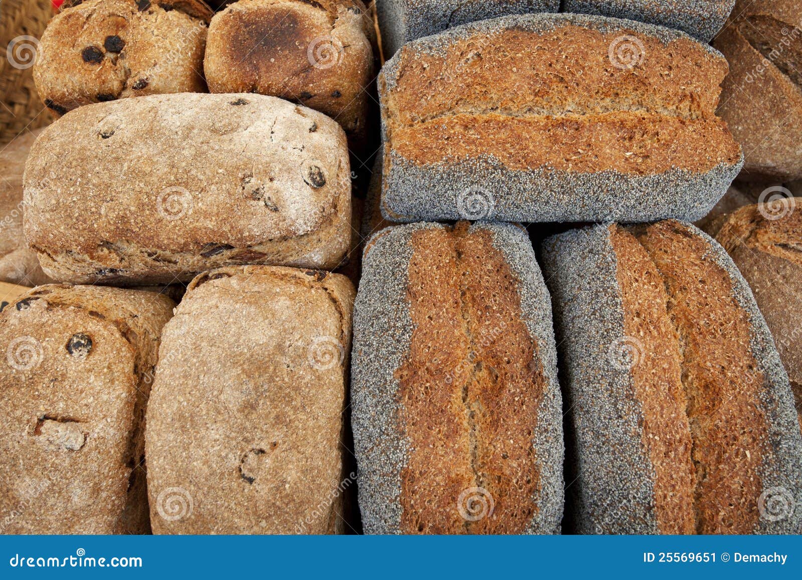Variety of Rustic Breads 2 stock image. Image of bread - 25569651