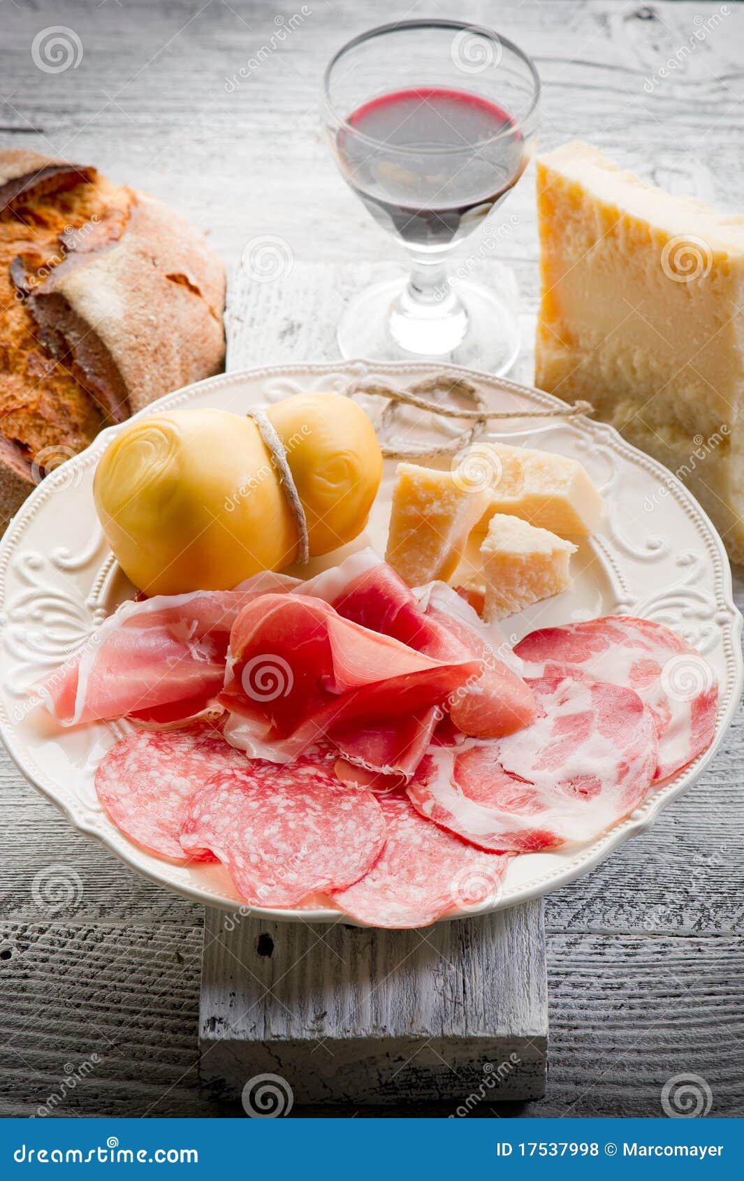 Variety of Salami and Cheese Stock Photo - Image of meal, sausage: 17537998