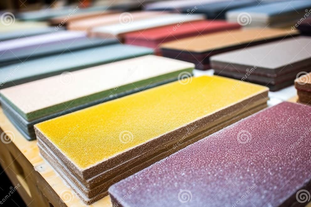 A Variety of Sandpaper Grits Displayed on a Workshop Table Stock Image ...