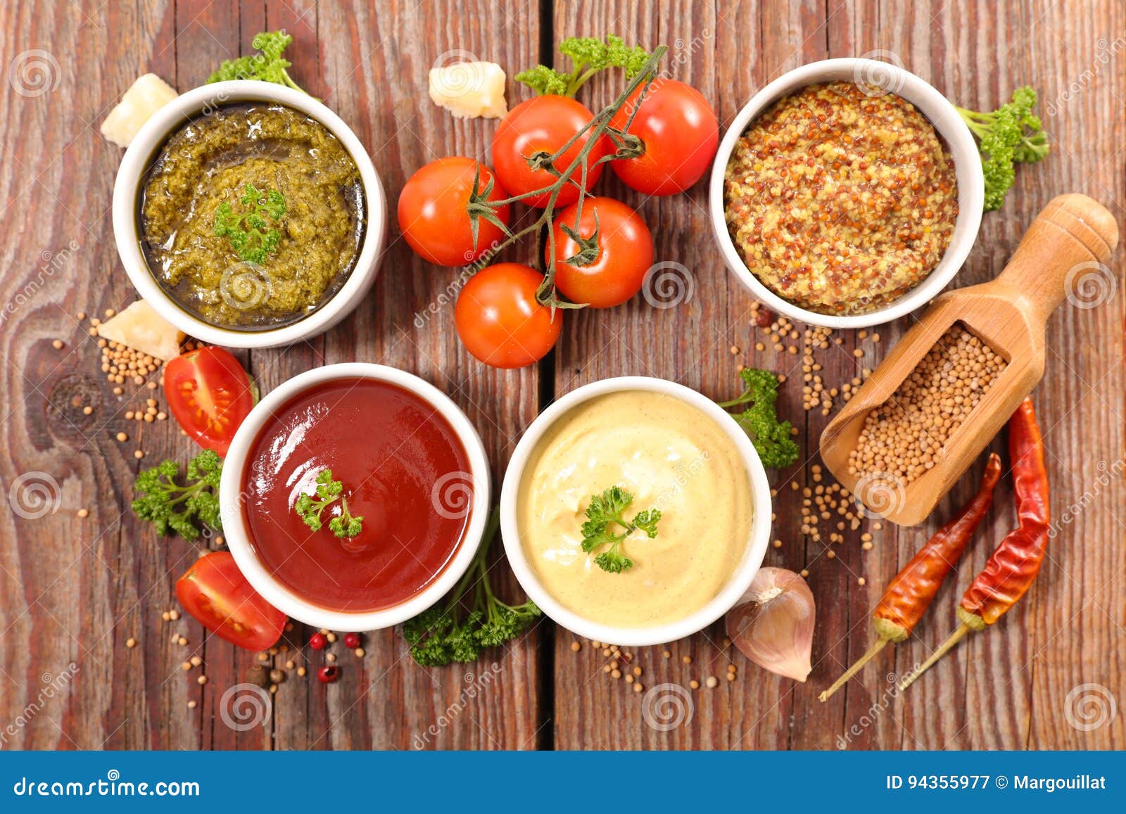 Variety of sauce stock image. Image of food, cooking - 94355977