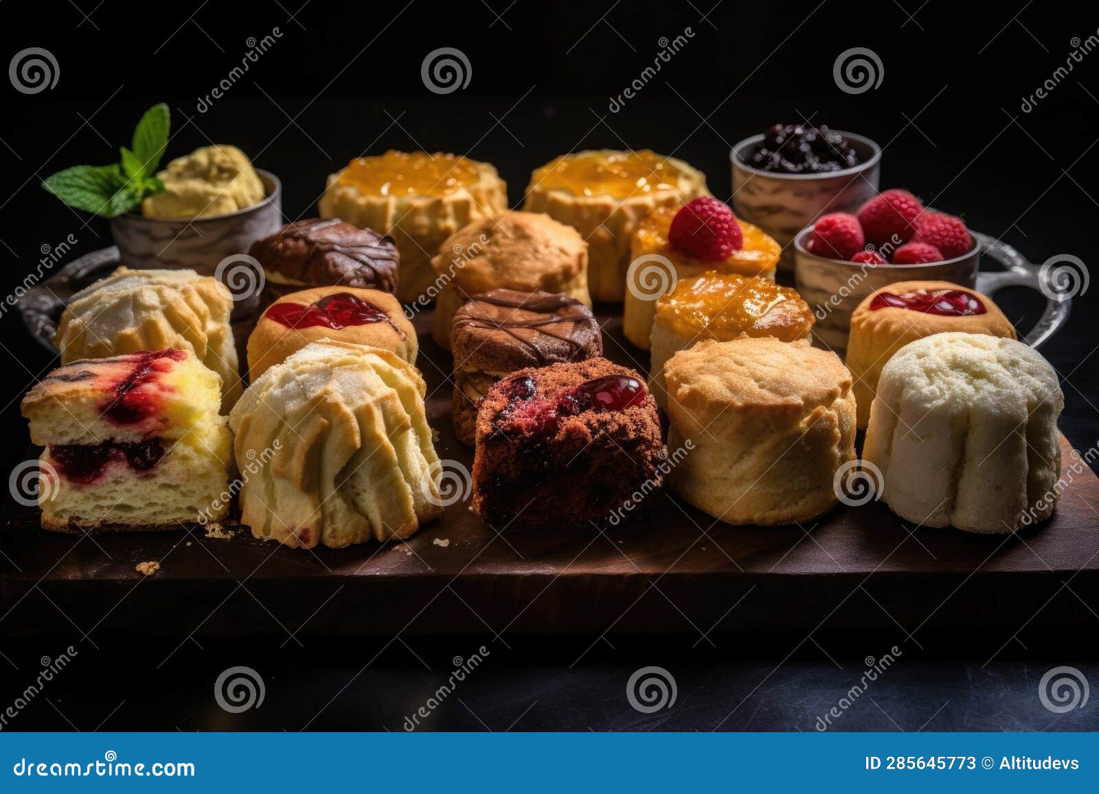 Variety of Scones with Different Flavors and Textures Stock Image ...