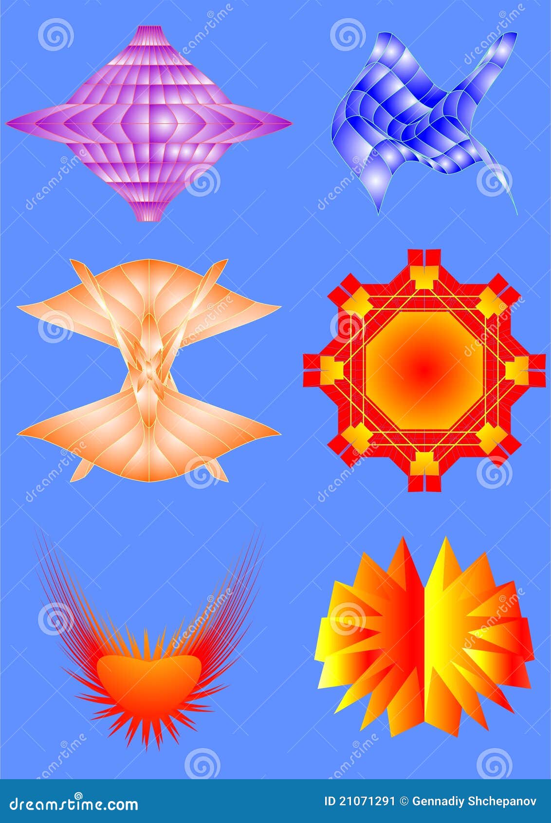 A variety of shapes. stock vector. Illustration of symbol - 21071291