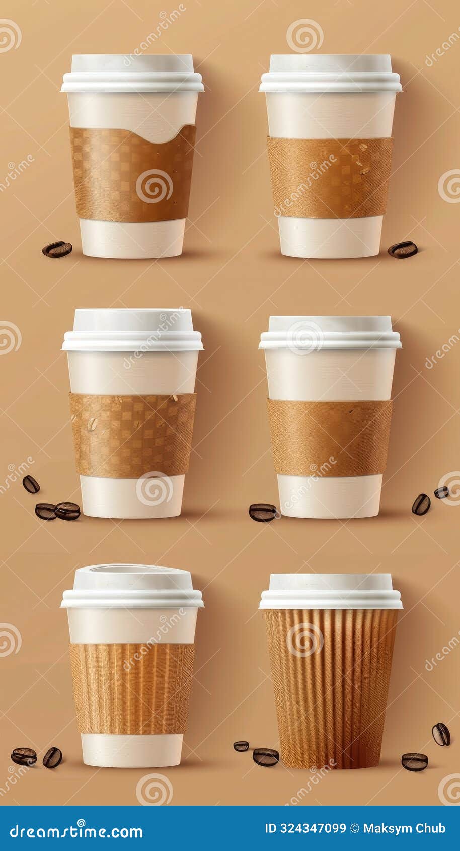 Variety of Single Use Coffee Cups for Hot Beverages, Ideal for on the ...